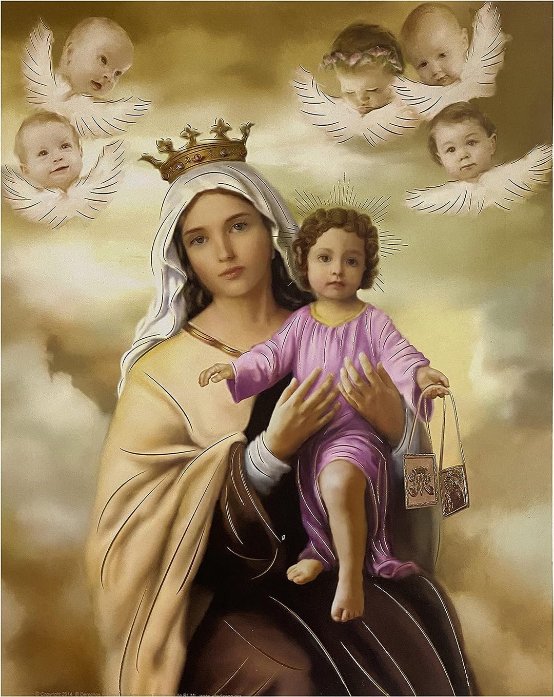Our Lady of Mount Carmel Framing Print Religious Gifts Catholic Wall ...
