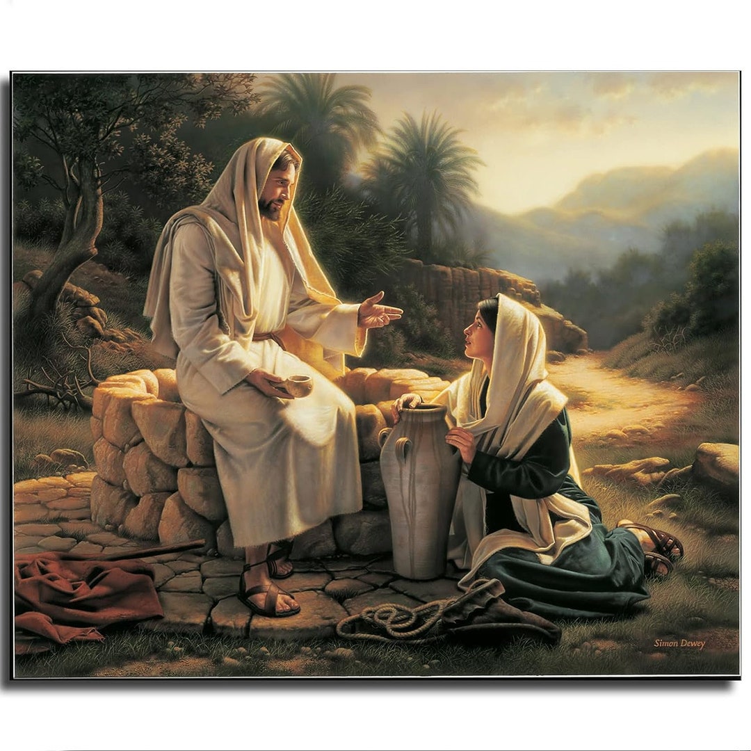 Jesus the Lady at the Well Framing Print Religious Gifts Catholic Wall ...