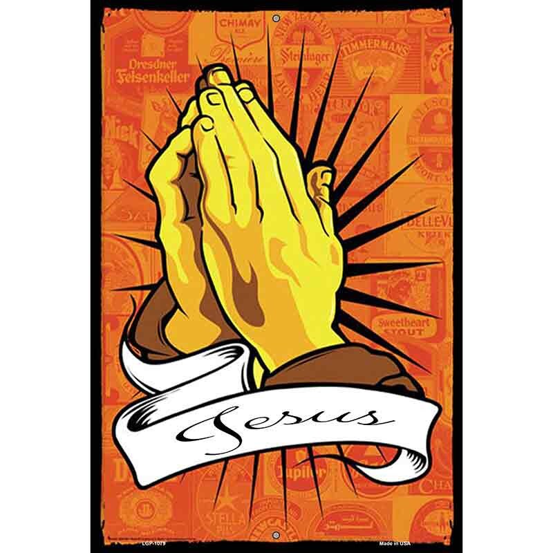 Jesus Praying Hands Metal Sign Indoor Outdoor Religious Wall - Etsy