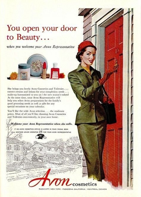 Vintage Avon Cosmetics Makeup Ad Framing Reproduction Print Wall Decor ...