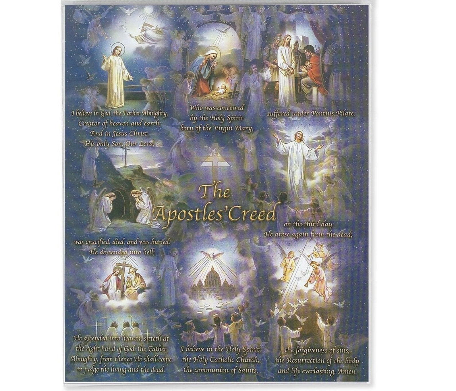 Catholic Apostles Creed Framing Print Religious Gifts Catholic Wall ...