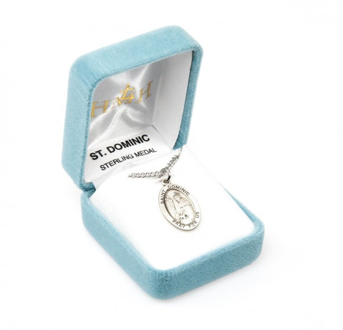 Saint Dominic Oval Sterling Silver Medal Catholic Gifts - Etsy