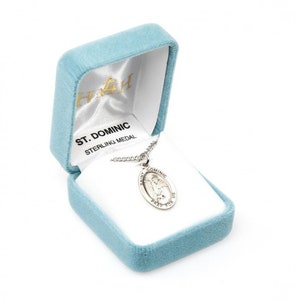 Saint Dominic Oval Sterling Silver Medal Catholic Gifts - Etsy