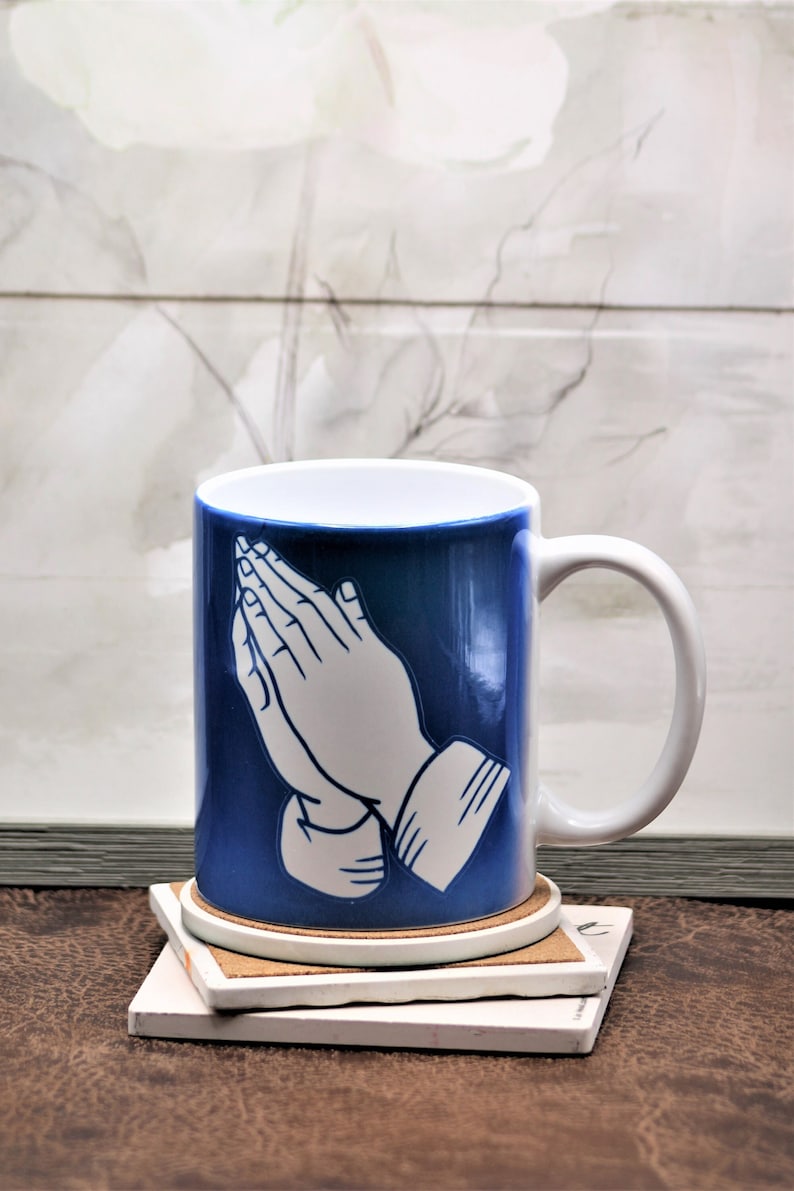 Praying Hands Coffee Mug Religious Ts Mugs Teacups Glasses New Etsy