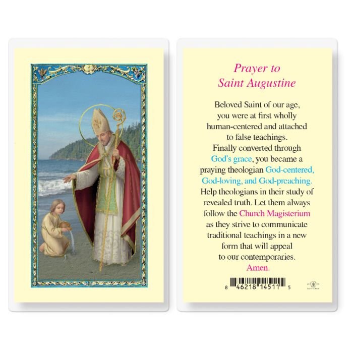 Saint Augustine Prayer Holy Cards Laminated Set of 25 Catholic Gifts - Etsy