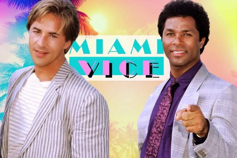 Miami Vice Cast Don Johnson Studio Photo Poster Framing Print Vintage ...