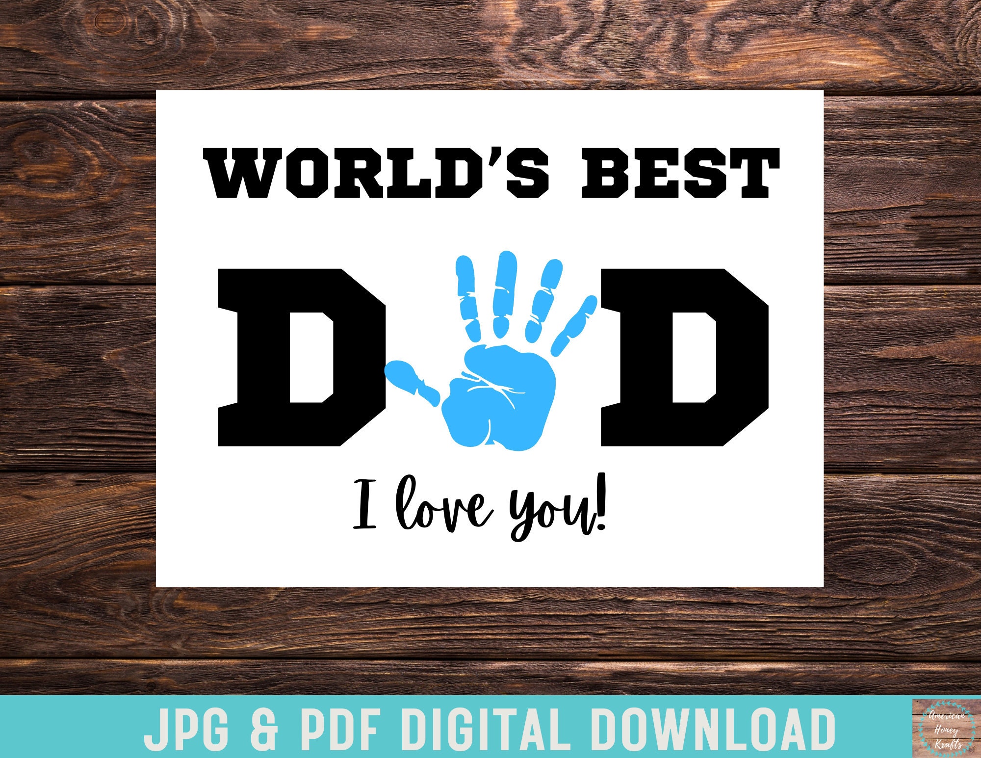 World's Best Dad Hands Down DIY Fathers Day Card Fathers Day Gift From ...
