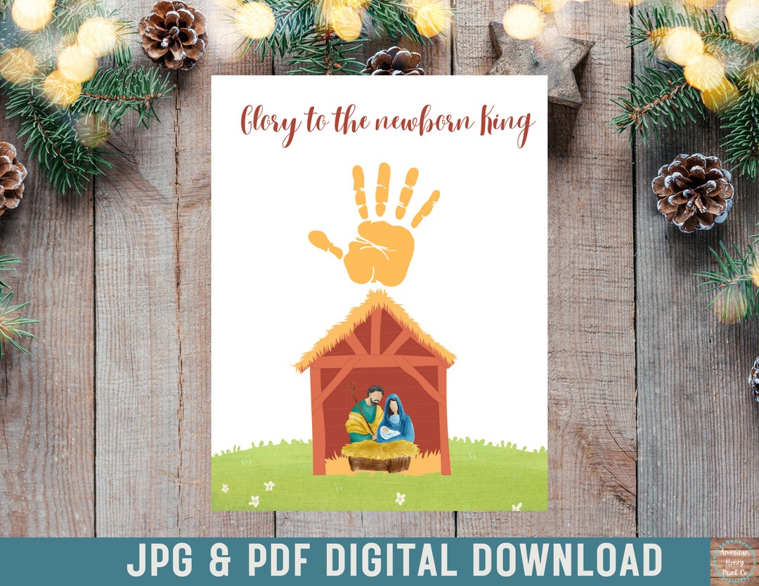 Glory to the Newborn King Christmas Manger Craft Jesus Birthday Sunday ...