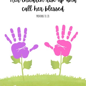Her Children Rise up and Call Her Blessed Bible Verse Craft From Kids ...