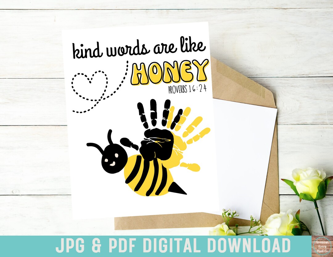 Kind Words Are Like Honey Proverbs 16:24 Sunday School Activity DIY ...