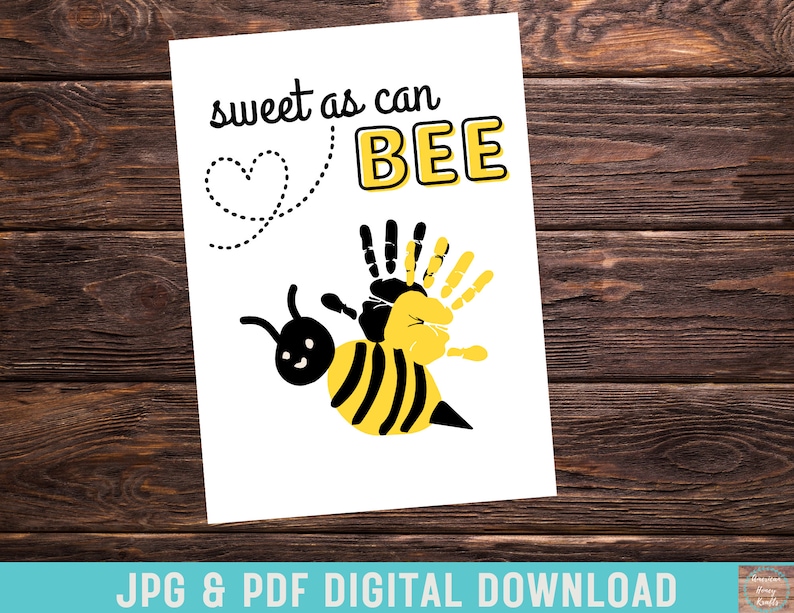 Sweet as Can Bee DIY Fun Easter Activity Baby Bee Footprint Spring ...