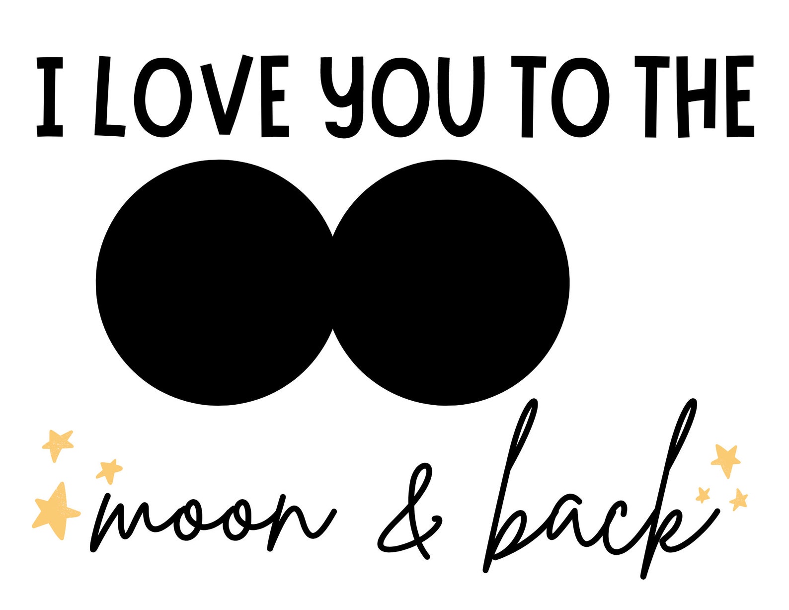 Bottom Bum Print Love You to the Moon and Back DIY Craft Card Newborn ...