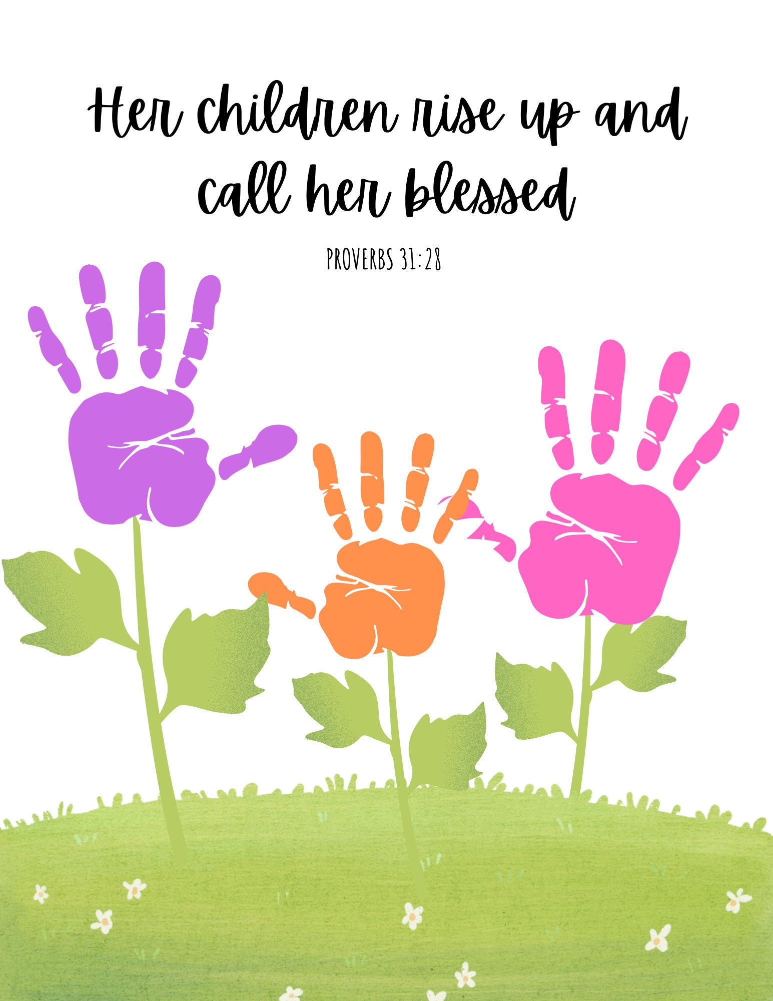 Her Children Rise up and Call Her Blessed Bible Verse Craft From Kids ...