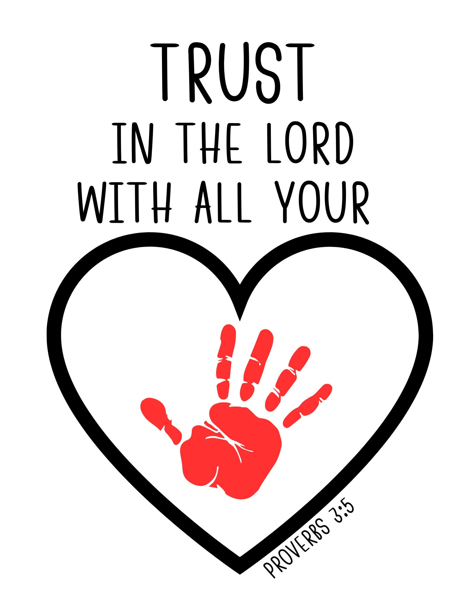 Trust in the Lord With All Your Heart Proverbs Sunday School Activity ...