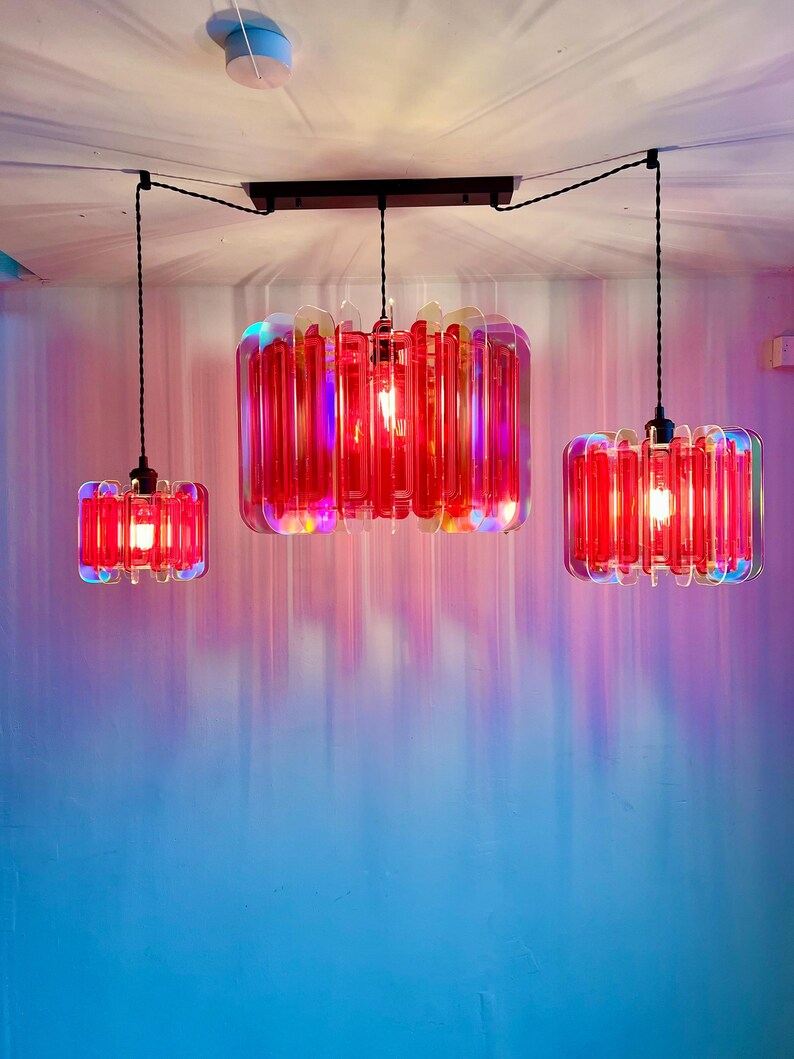 XL Iridescent Pink Poppy Lampshade: Maximalist Kitsch Lighting - Etsy