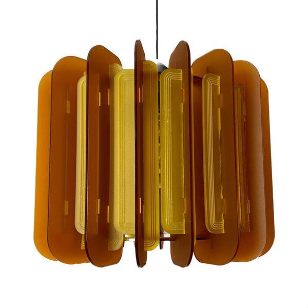 Orange Glass Retro Pendant Light - Etsy UK