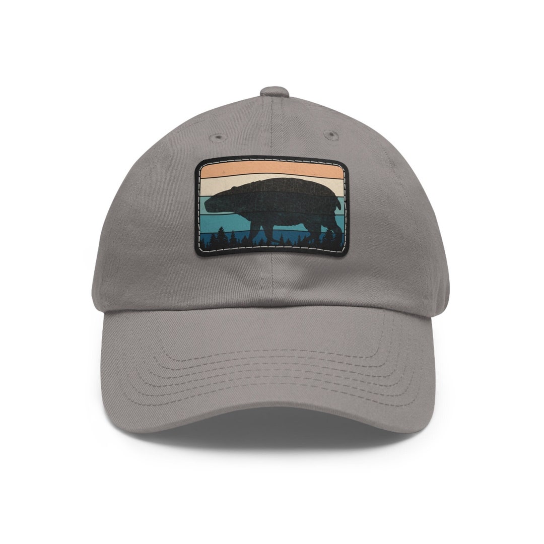 Custom Cute Capybara Adjustable Dad Hat With Rectangular Leather Patch ...