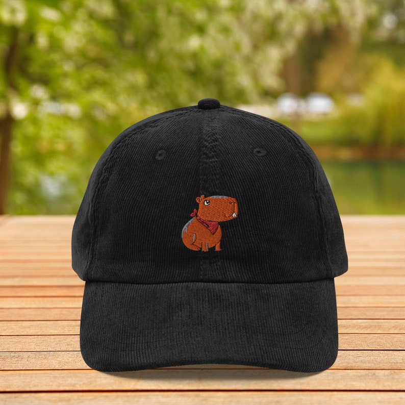 Embroidered Capybara 2026 Vintage Corduroy Hat - Etsy