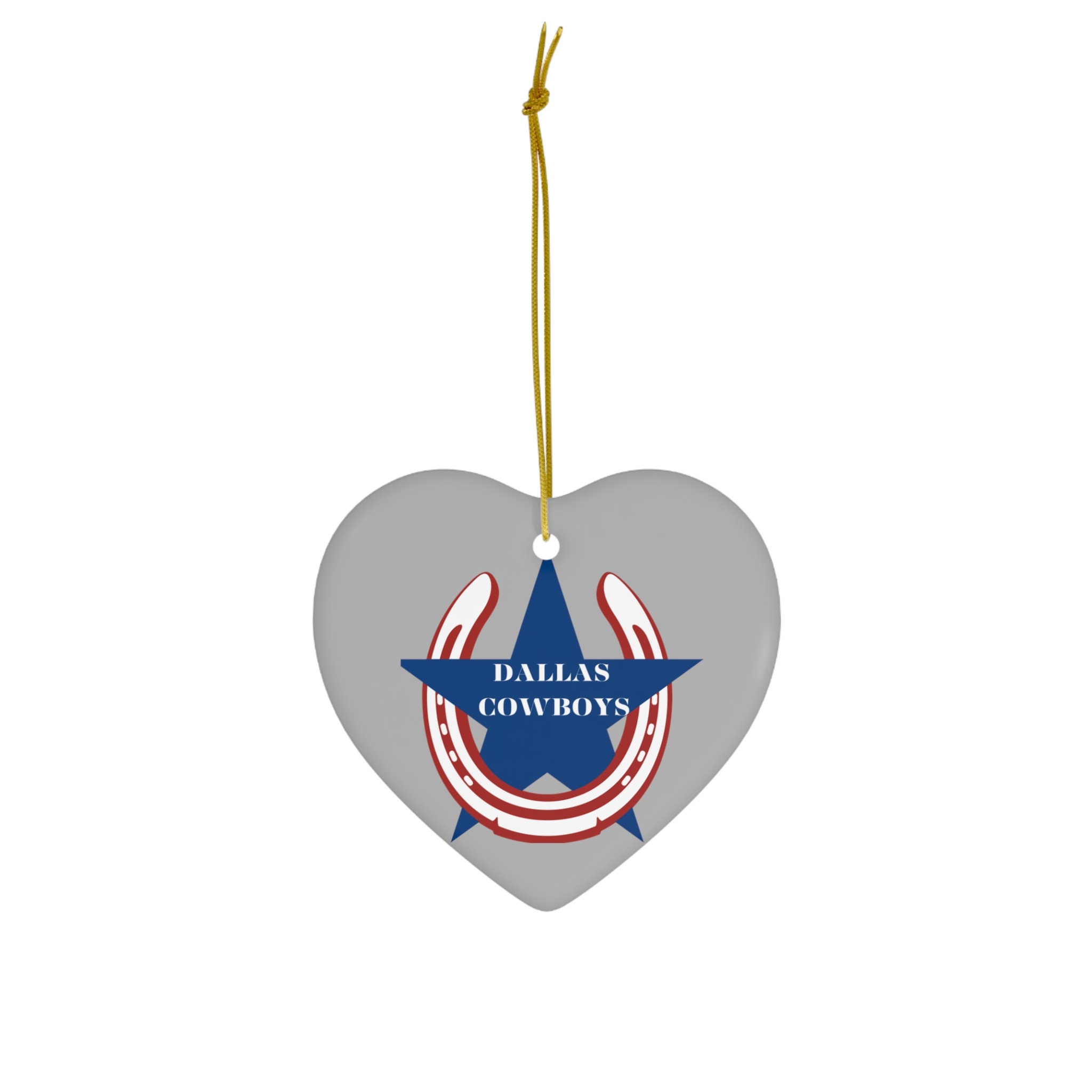 Dallas Cowboys Circle Ceramic Ornament Heart Ceramic Dallas - Etsy