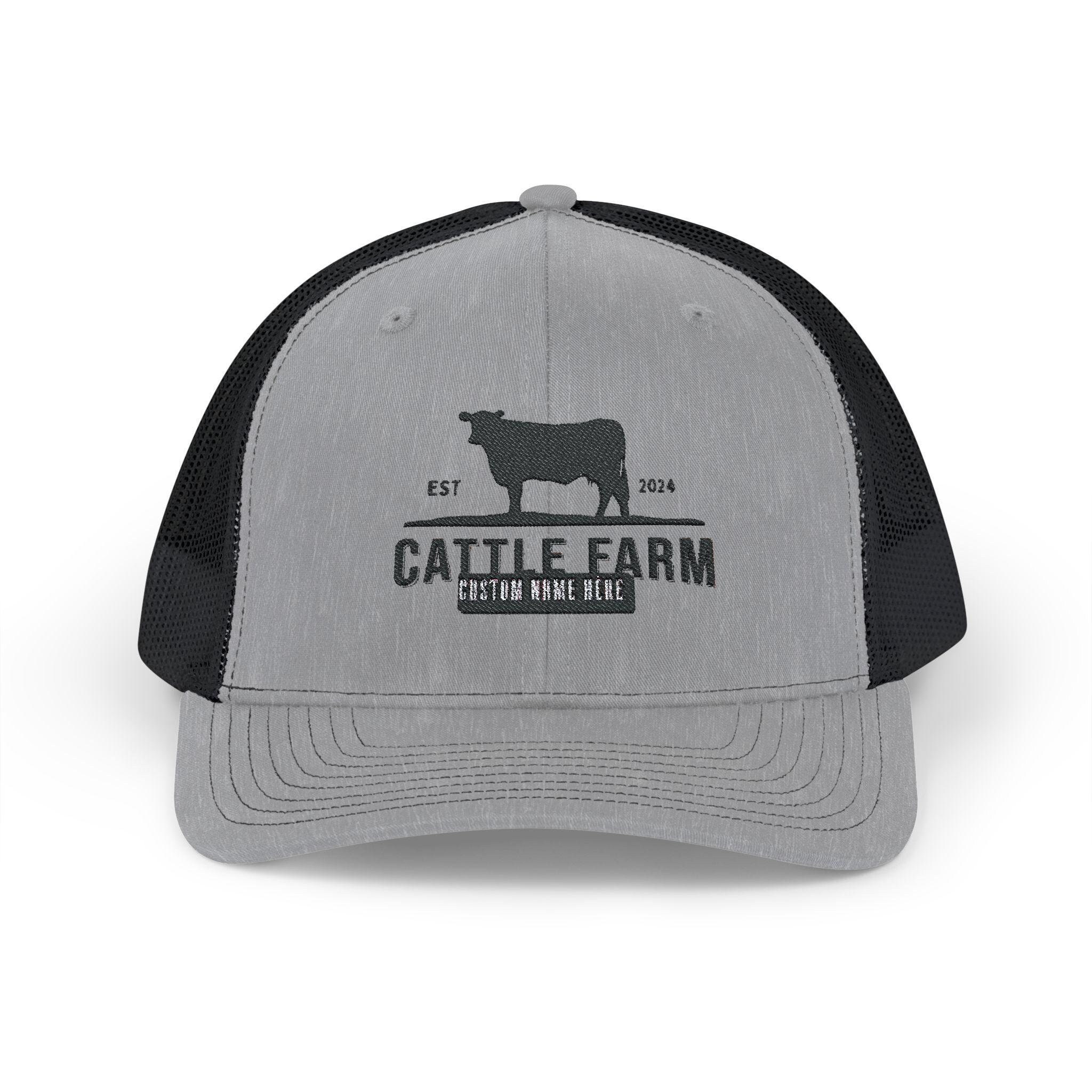 Custom Embroidered Cattle Farm Trucker Cap, Rancher Hat, Farm Animal ...