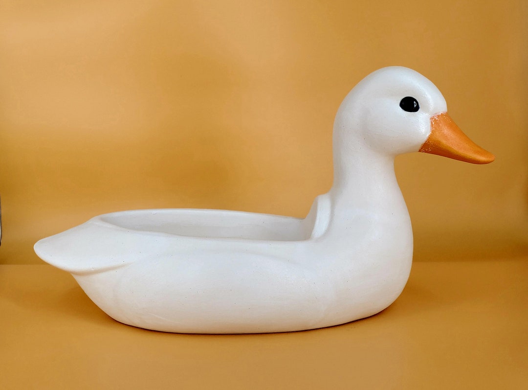 Duck Planter Bowl Candy Dish Catch-all - Slip Cast Ceramic Bisqueware ...