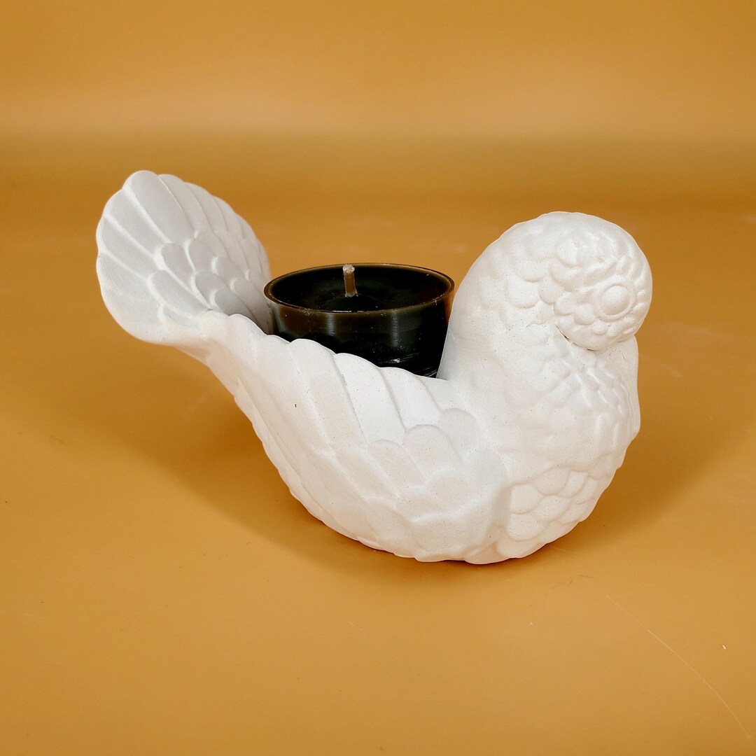 Dove Candle Votive Holder - Slip Cast Ceramic Bisqueware - Ready to ...