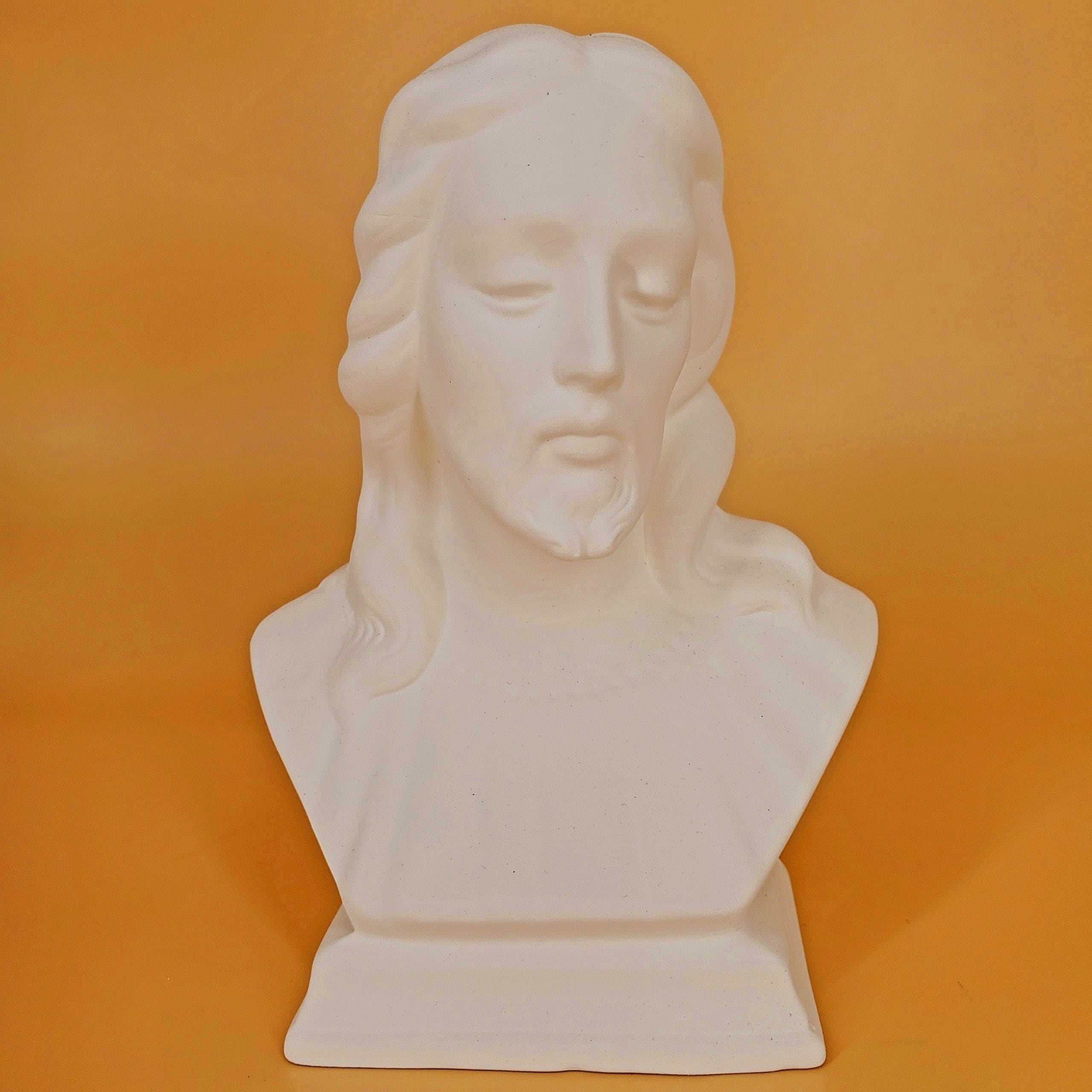 Jesus Bust - Slip Cast Ceramic Bisqueware - Ready to Paint - Unfinished ...