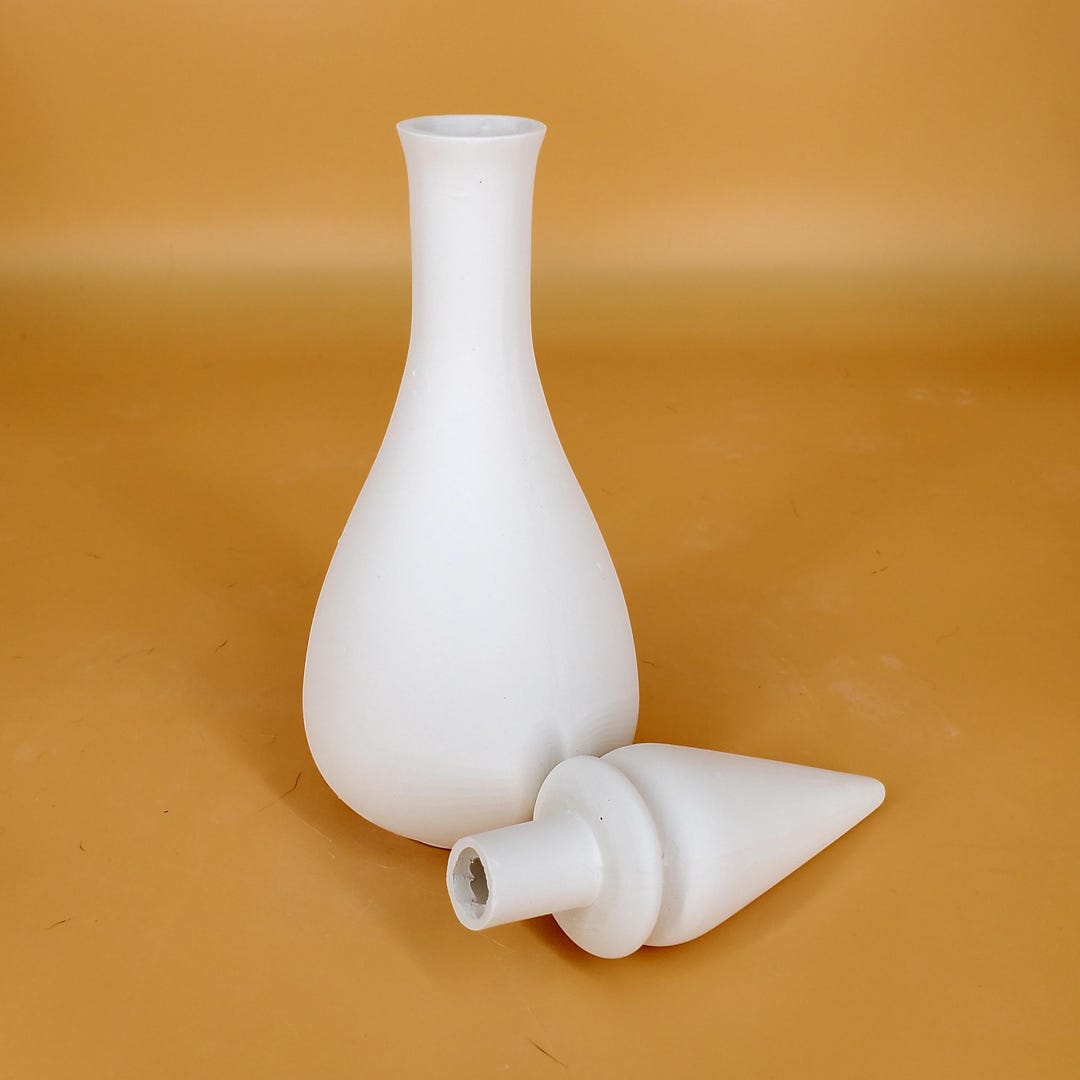 Vial Bottle With Stopper - Slip Cast Ceramic Bisqueware - Ready to ...