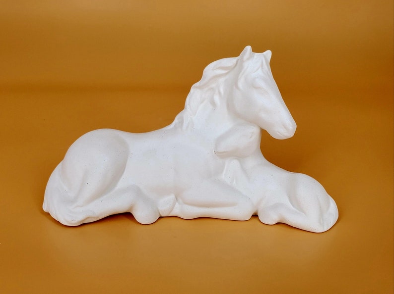 Horse and Foal - Slip Cast Ceramic Bisqueware - Ready to Paint ...