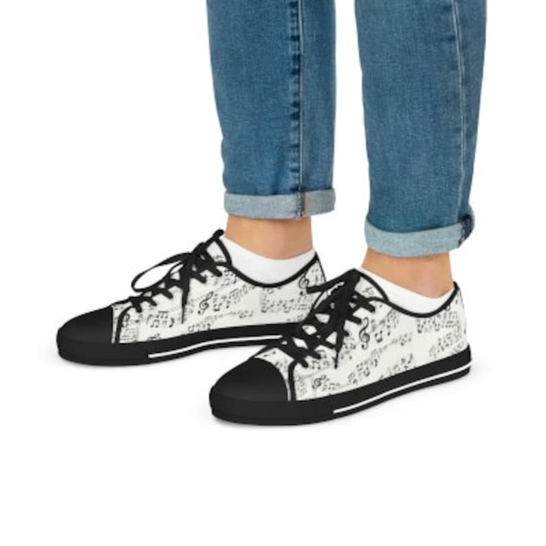 Music Notes Shoes, Music Sneakers, Piano Lover Gift, Musician Shoes ...