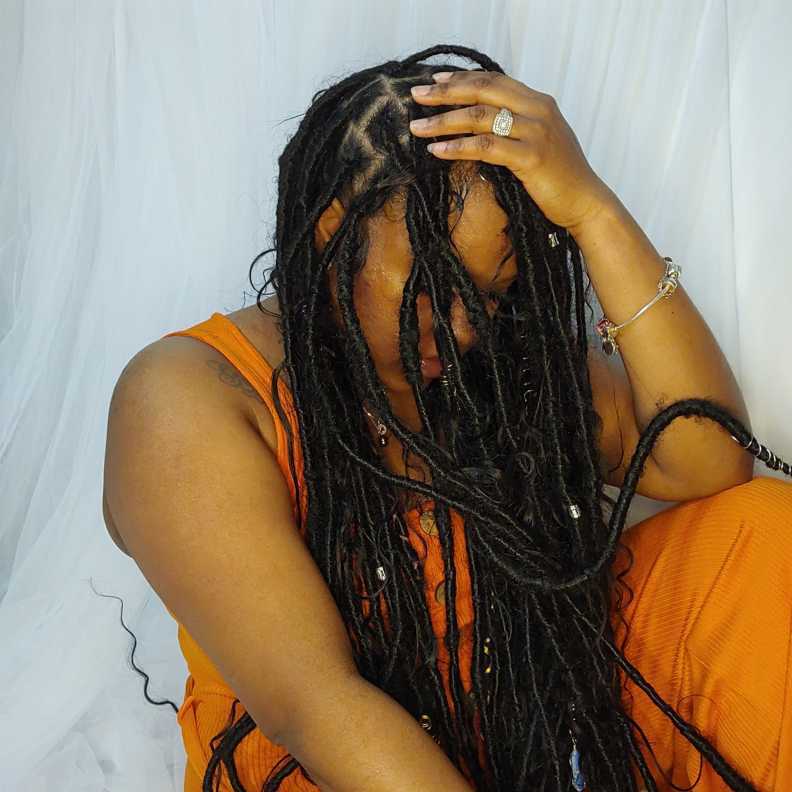 Handmade Lisa Bonet Human Hair Locs ,curly Pieces, 80 Locs per Bundle ...