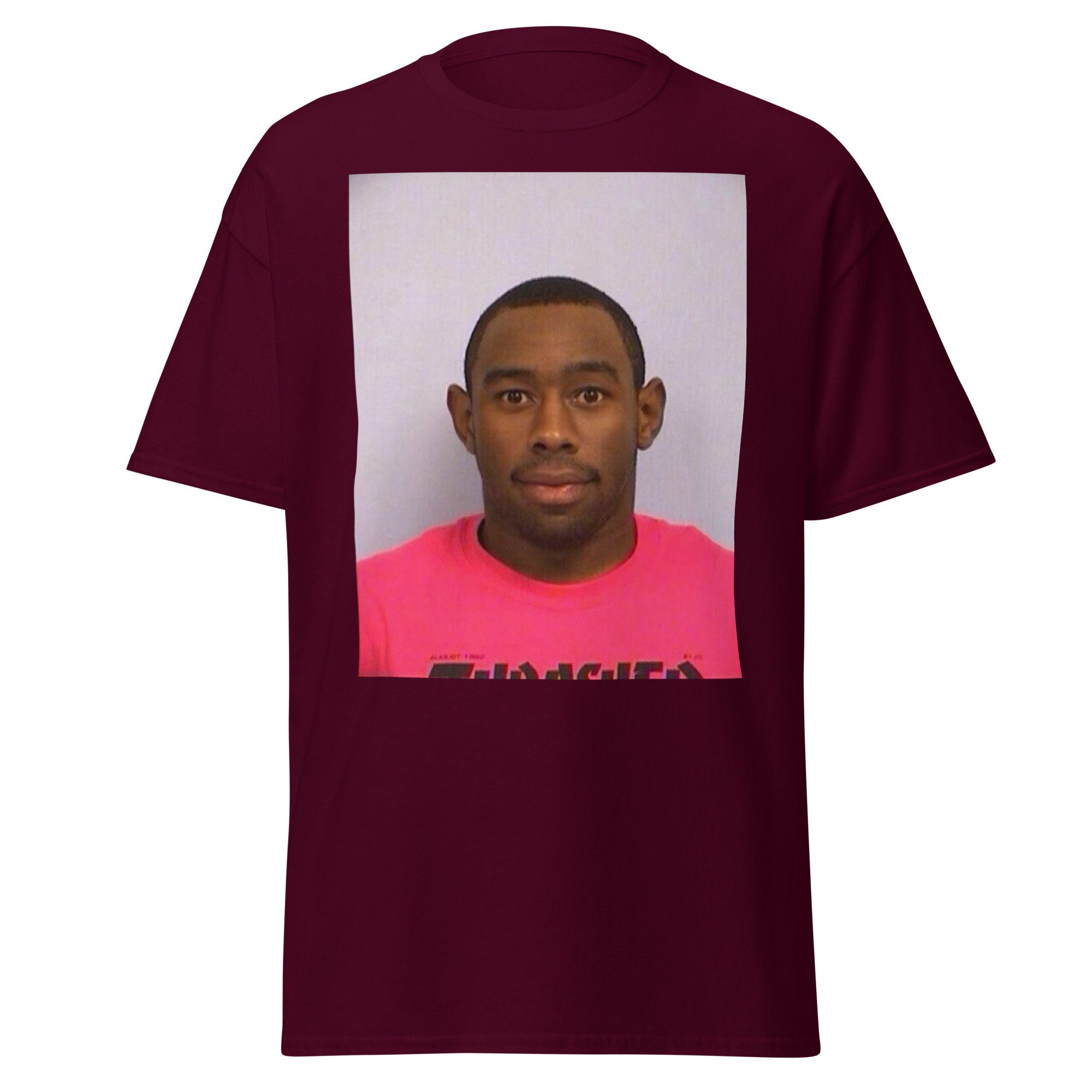 Tyler the Creator Goofy Mug Shot Ears Jail Men's Unisex T-shirt Funny ...