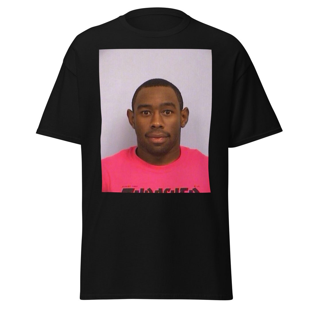 Tyler the Creator Goofy Mug Shot Ears Jail Men's Unisex T-shirt Funny ...