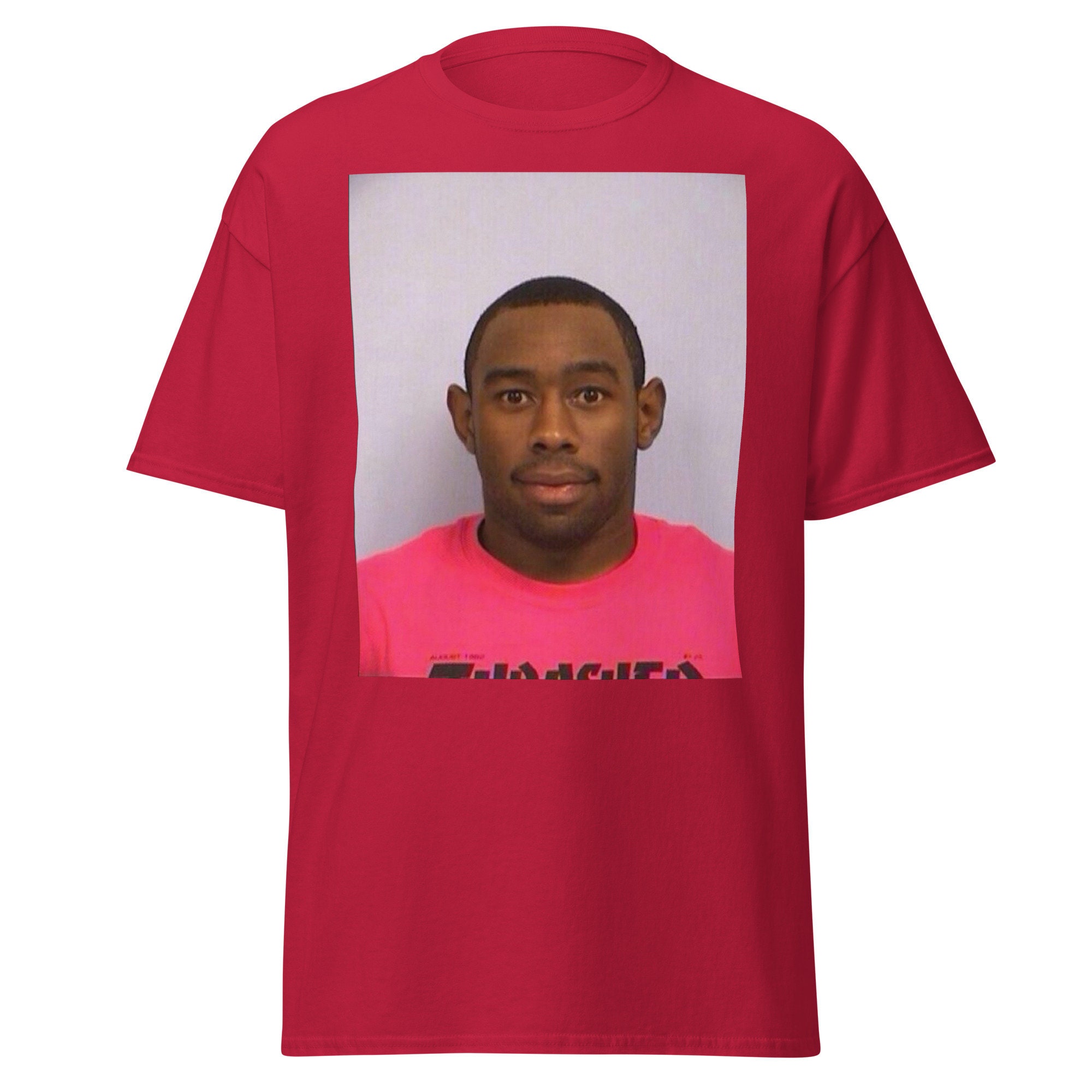 Tyler the Creator Goofy Mug Shot Ears Jail Men's Unisex T-shirt Funny ...