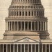 US Capitol Hill Digital Art Printable Watercolor Print Drawing Ink 19th ...