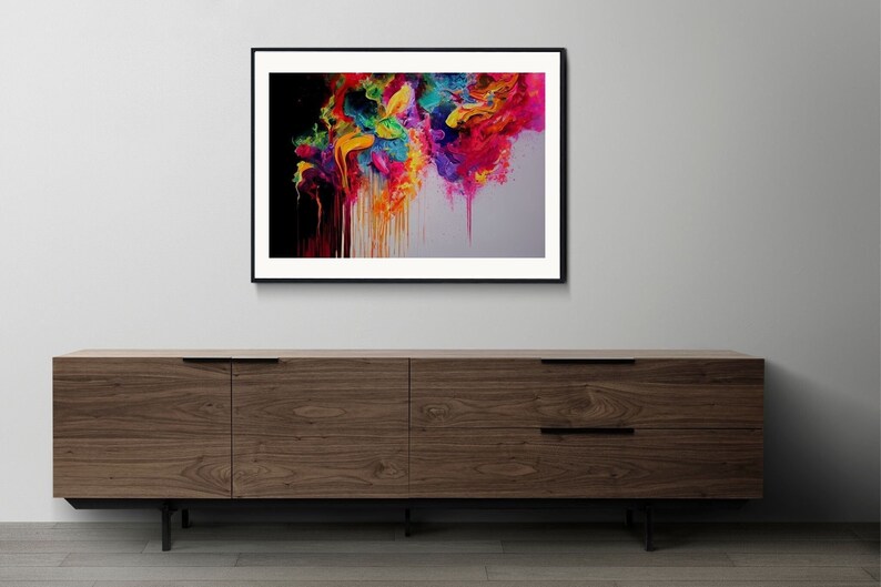 Printable Abstract Art Oil Painting Style Digital Download AI Multi ...