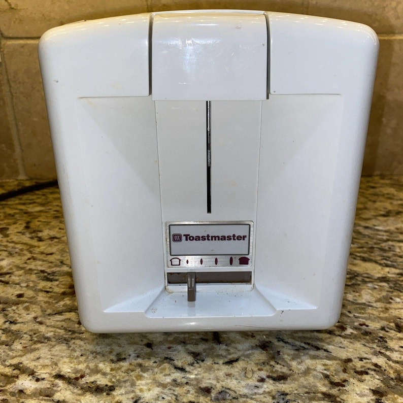 Toastmaster 2 Slice White Metal Toaster Model B1021F Made in USA TESTED ...
