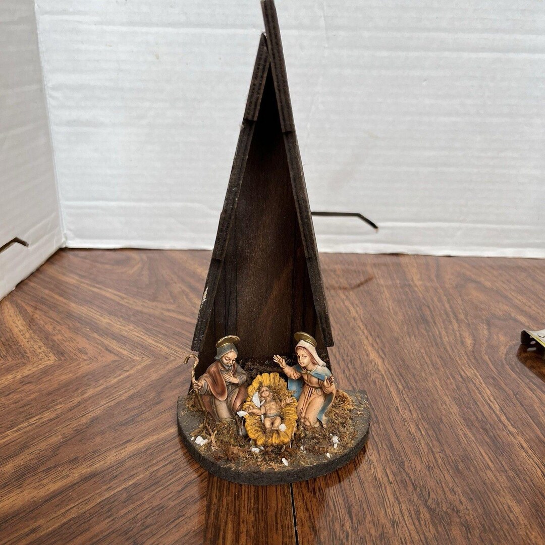 Vintage Italian Nativity Manger Scene Made in Italy 13" High - Etsy