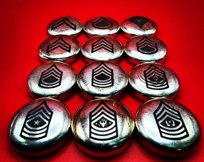 Hand-poured Silver Round - Army Ranks Collection (11ozt) - Etsy
