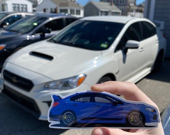 2015 Subaru WRX STI Race Car Sticker High Quality Water Resistant ...
