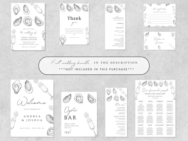 Digital Oysters Champagne 12 Tables Wedding Seating Chart Sign - DIY ...