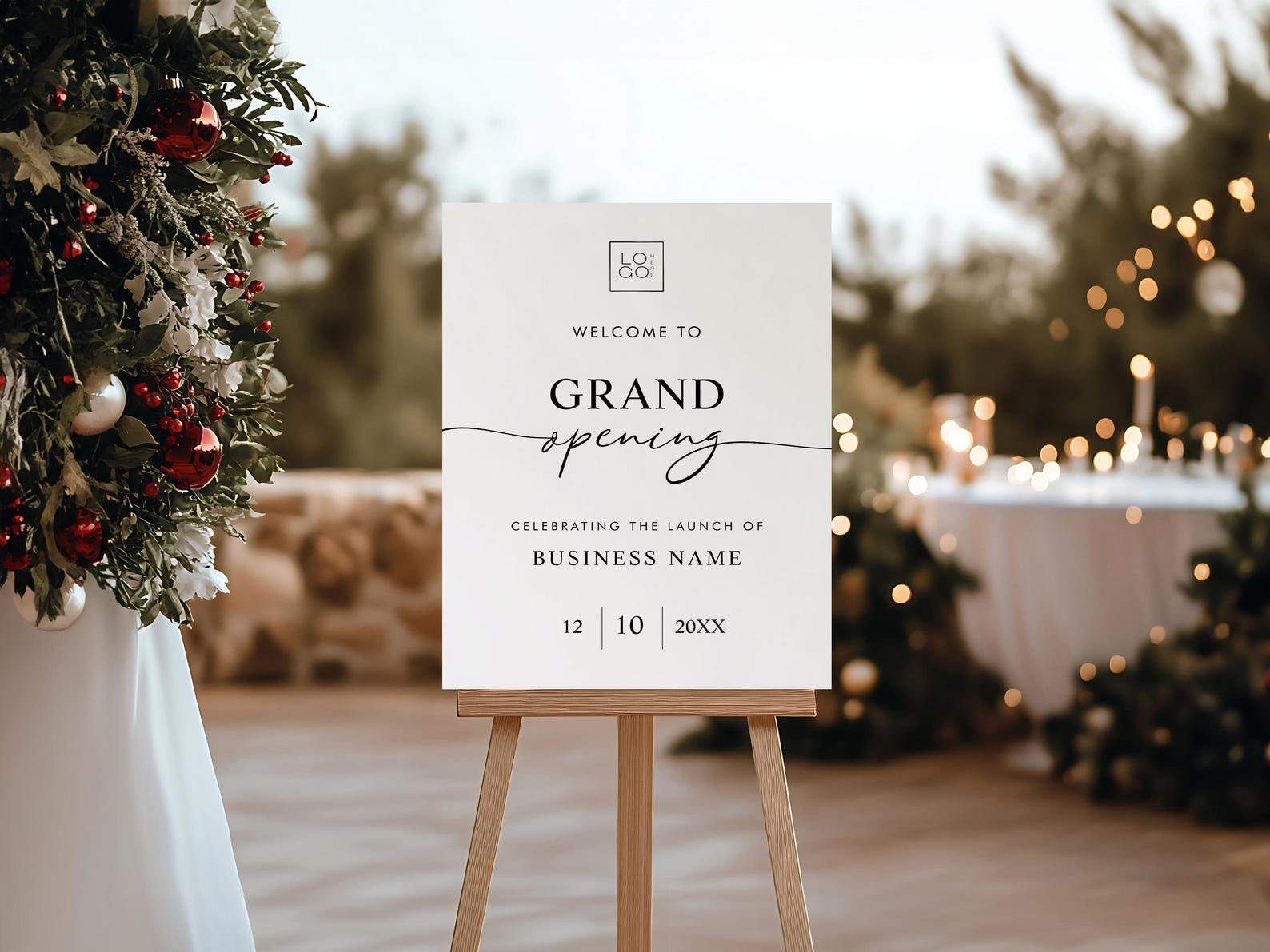 Grand Opening Welcome Sign 18x24: Business Launch Event Sign, Editable ...