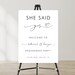 She Said Yes Engagement Welcome Sign Digital Welcome Sign Template DIY ...