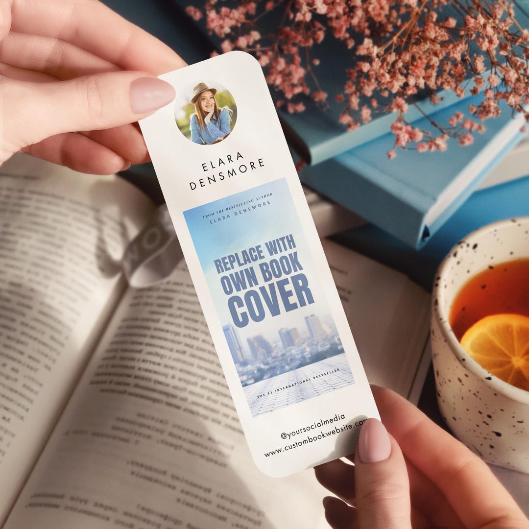 Author Bookmark Template, Custom Book Promo, Editable Canva Design - Etsy