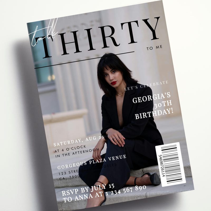 Magazine Invitation - Etsy