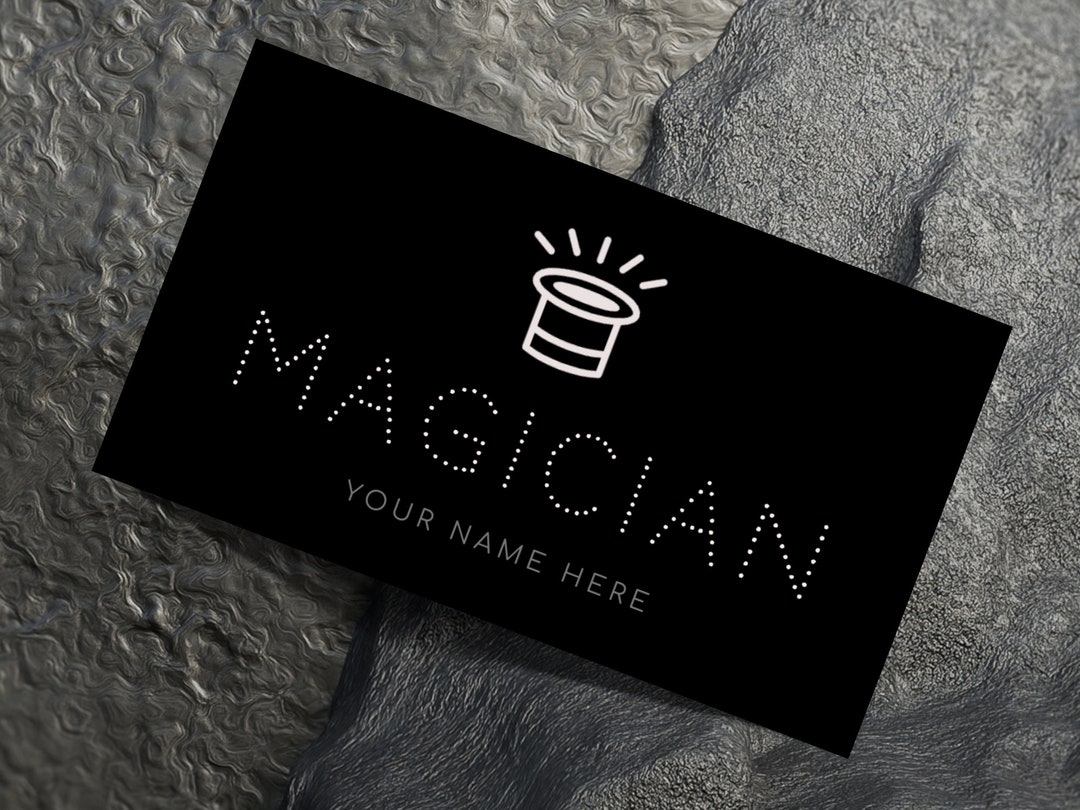 Illusionist Magician Magic Hat Card Black & White, Social Media Icons ...