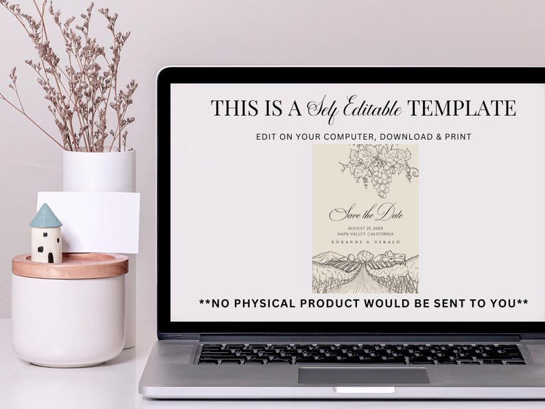 Hand-drawn Winery Vineyard Wedding Invitation | Napa Valley California ...