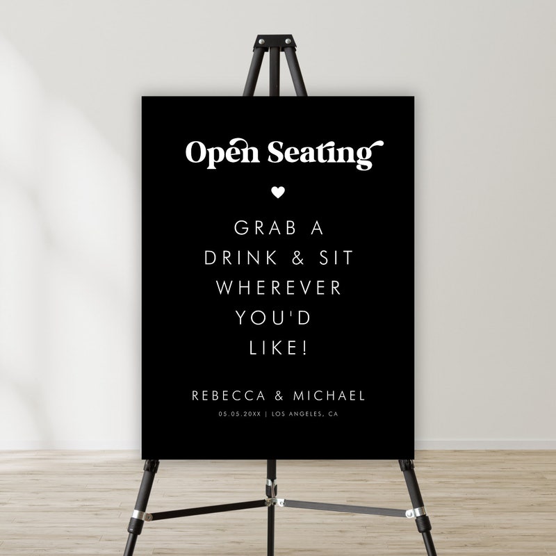 Open Seating Sign - Etsy