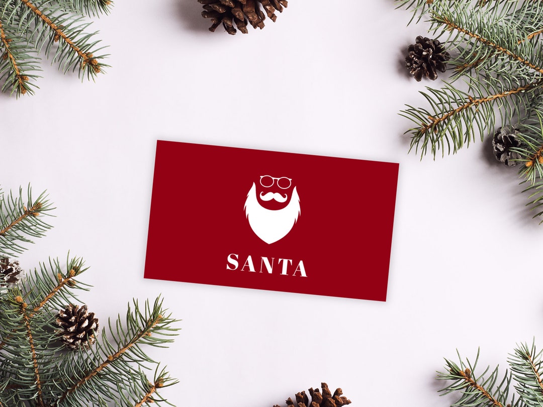 Santa Services Business Card Modern DIY Santa Business Card Template ...