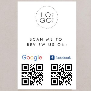 Customizable QR Code Business Card Template: Scan to Review Google ...